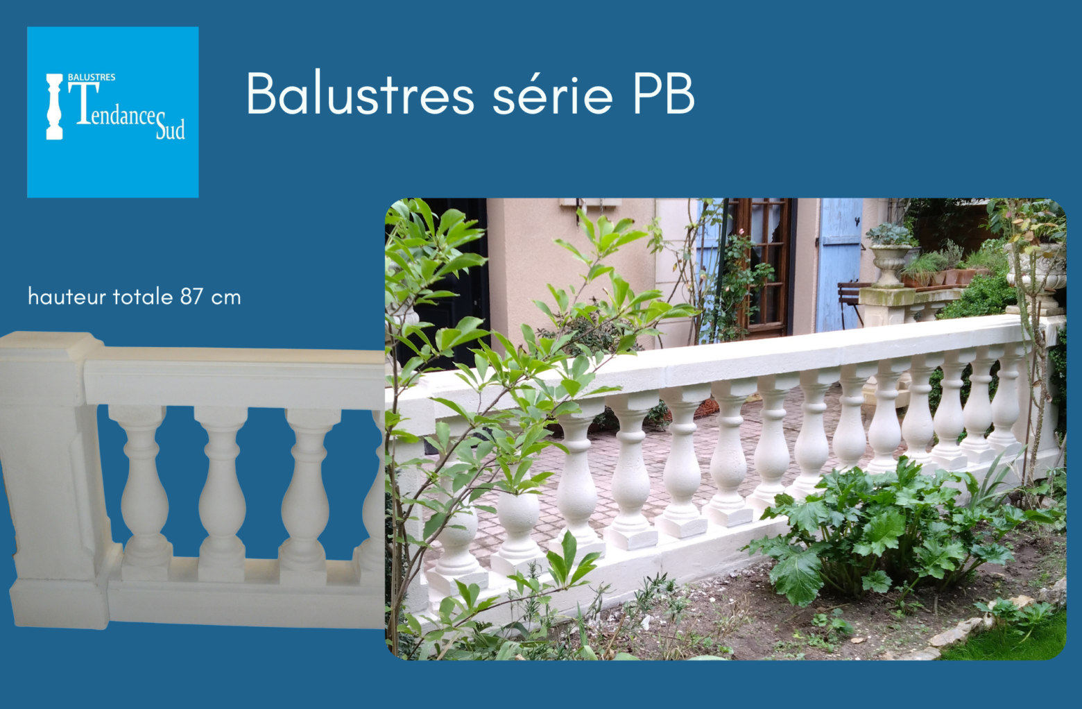 Balustres gamme série PB - Balustres tendance sud -Pierre reconstituée