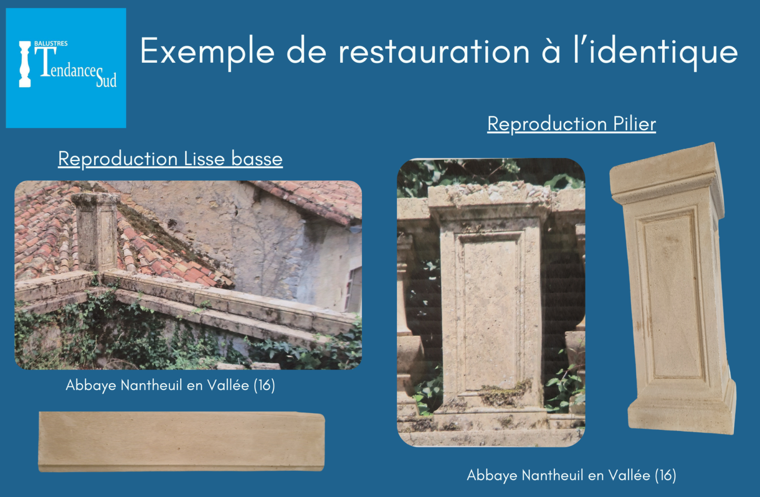 Balustre - balustrade - Reproduction à l'identique - restauration ...